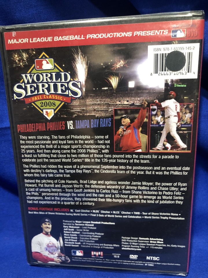 2008 World Series: Phillies vs. Rays (DVD, 2008) NEW SEALED MLB ...