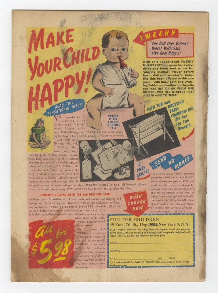 Moon Girl #5 VG- 3.5 EC Comic 1st EC Horror Story 1948 Pre-Code Golden ...