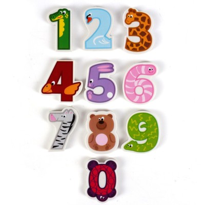 FUN ANIMAL & NUMBER ERASERS Boys Girls School Stationery Large Writing ...