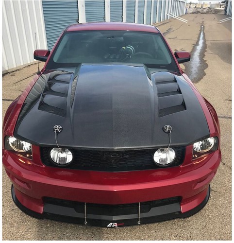 Carbon Fiber Hood AMS For 05-09 2dr Ford MUSTANG Vis Racing sports | eBay