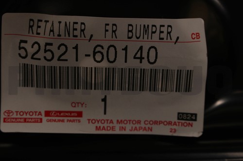 5252160140 Genuine Toyota RETAINER, FRONT BUMPER, UPPER CENTER 52521 ...