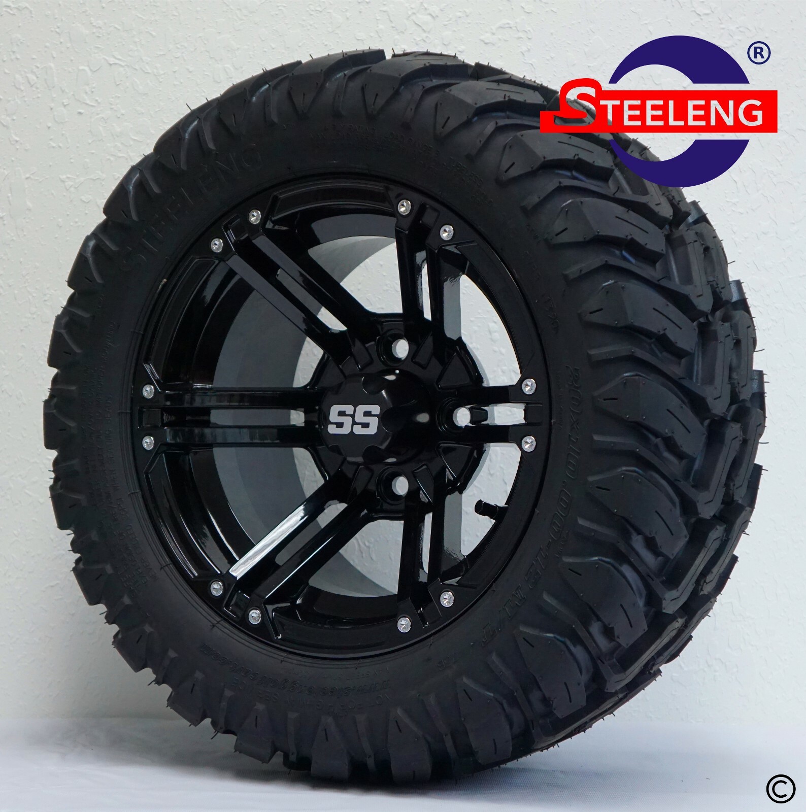 GOLF CART 12" BLACK TERMINATOR WHEELS/RIMS and 20"x10"-12" A/T (M/T ...