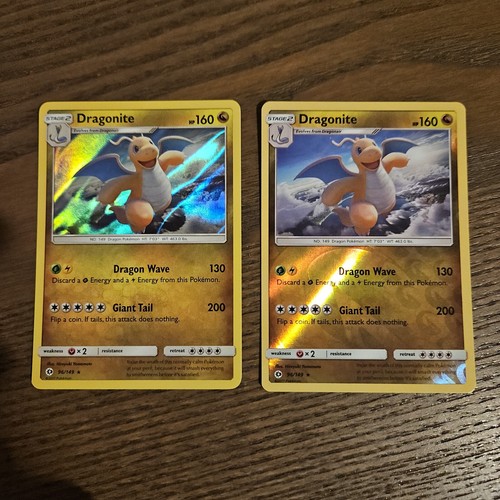x2 Dragonite 96/149 Reverse And Holo Rare - NM Pokemon Cards 2017 Sun ...