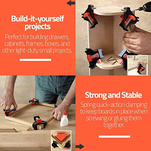 Corner Clamps For Woodworking 4 Pcs 90 Degree Clamp Strong Plastic ...