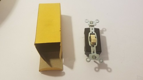 Hubbell 15A Toggle Switch 1201-1 Ivorine Original Box NOS Vintage A.C ...