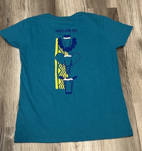 Maryland Zoo Brew Women’s T shirt Sz M Baltimore Teal Tee Ladies ...