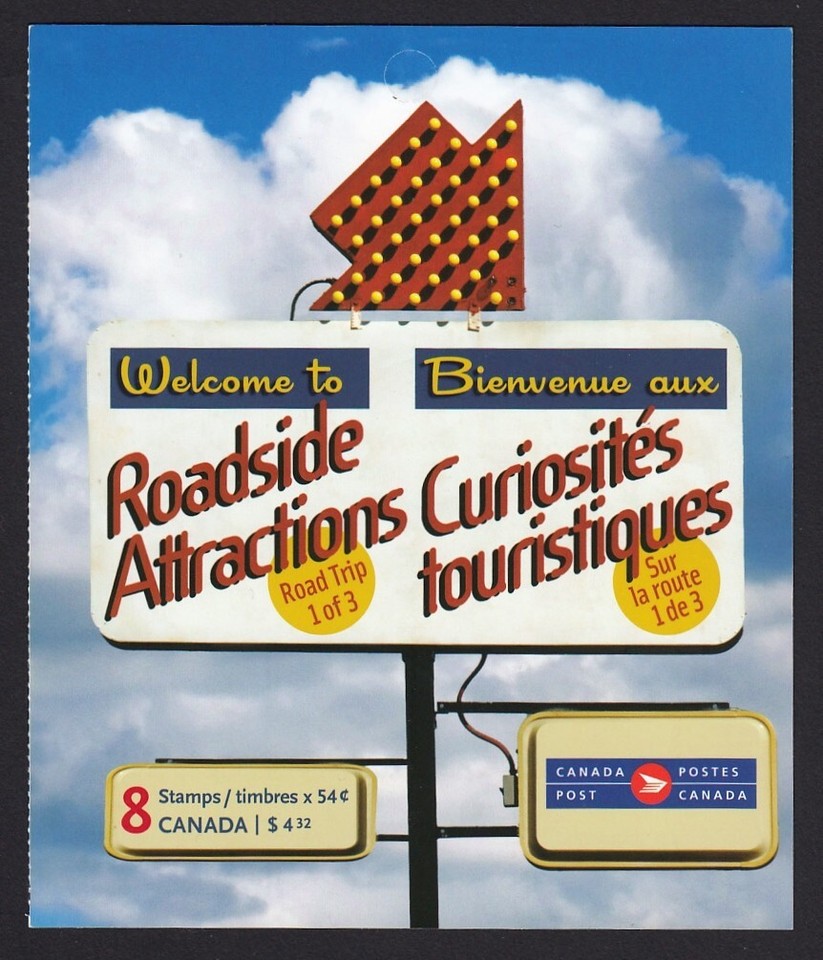Roadside ATTRACTION-1 = FRONT Booklet Page of 4 = Canada 2009 #2336 MNH ...