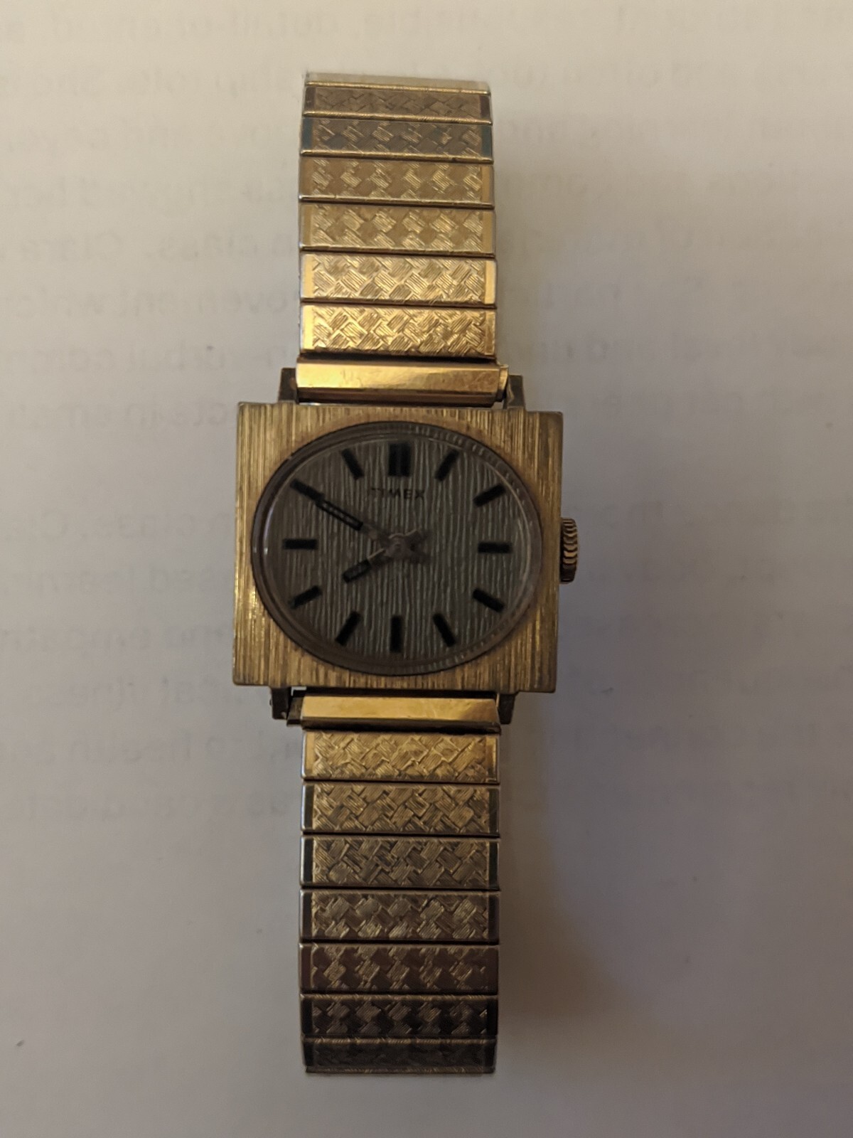 Timex Vintage Square Body Mechanical Wrist Watch (Win… - Gem
