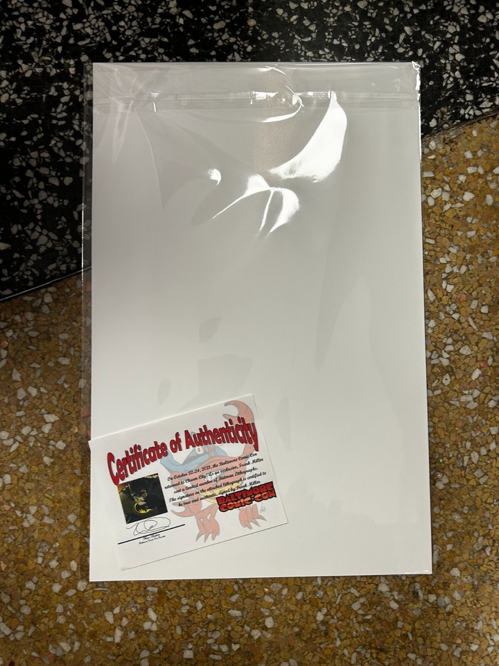 Baltimore ComicCon Exclusive Frank Miller Signed Batman Lithograph COA ...