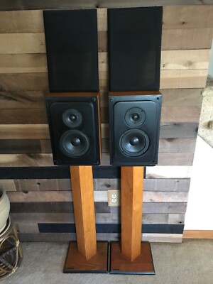 VTG Snell Acoustics Type Q Bookshelf Speaker MCM Wood Stands Only No ...