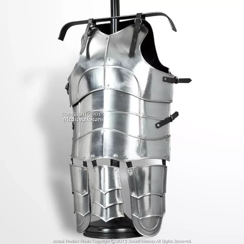 Medium Size Medieval 18G Steel Deluxe Plate Armor Cuirass Type G ...