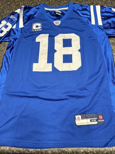 Reebok NFL Indianapolis Colts Peyton Manning Captain Patch Jersey Mens ...