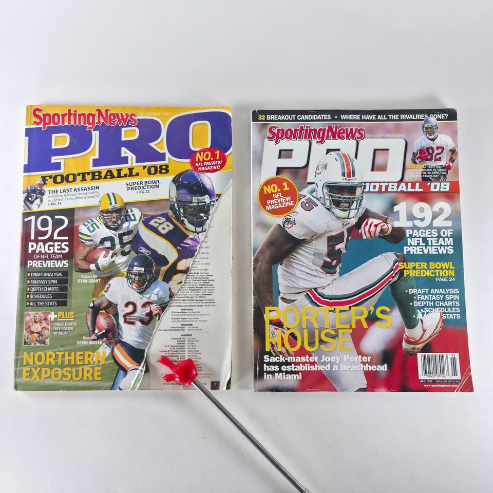 Sporting News Pro Football Magazines 2008–2015 Lot of 6 NFL Preview ...