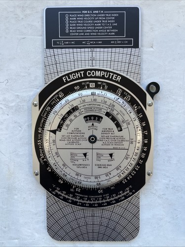 Jeppesen Sanderson E-6B metal Student Slide Graphic Flight Computer | eBay
