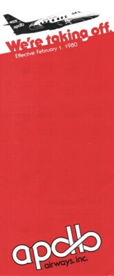 Apollo Airways timetable 1980/02/01 | eBay