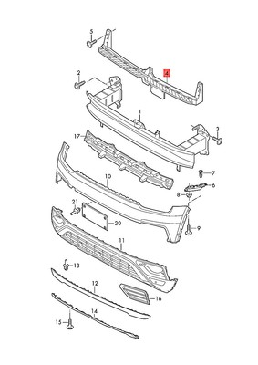 Genuine VW Atlas Teramont CA1 guide section 3CN807192A | eBay