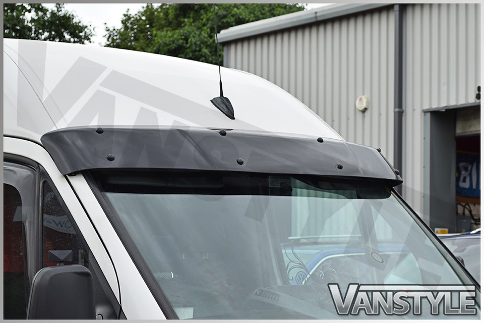 FITS VW CRAFTER 2017> BLACK ACRYLIC DARK SOLID SUNVISOR SUN VISOR WIND ...