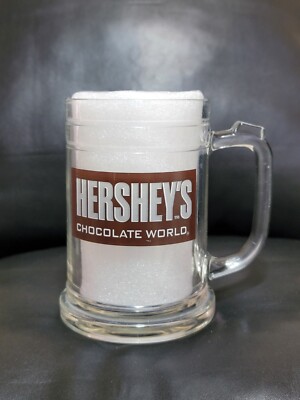 Hershey's Chocolate World Heavyweight Clear Glass Mug Tankard Beer ...