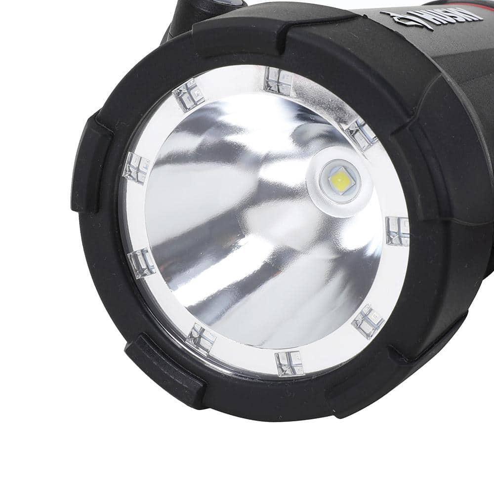 Husky Dual Power Floating Rechargeable Spotlight Black 2500 Lumens ...