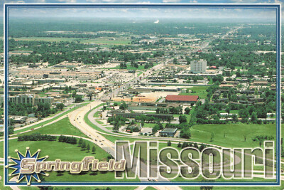 Postcard Springfield Aerial View Queen City of the Ozarks Missouri | eBay