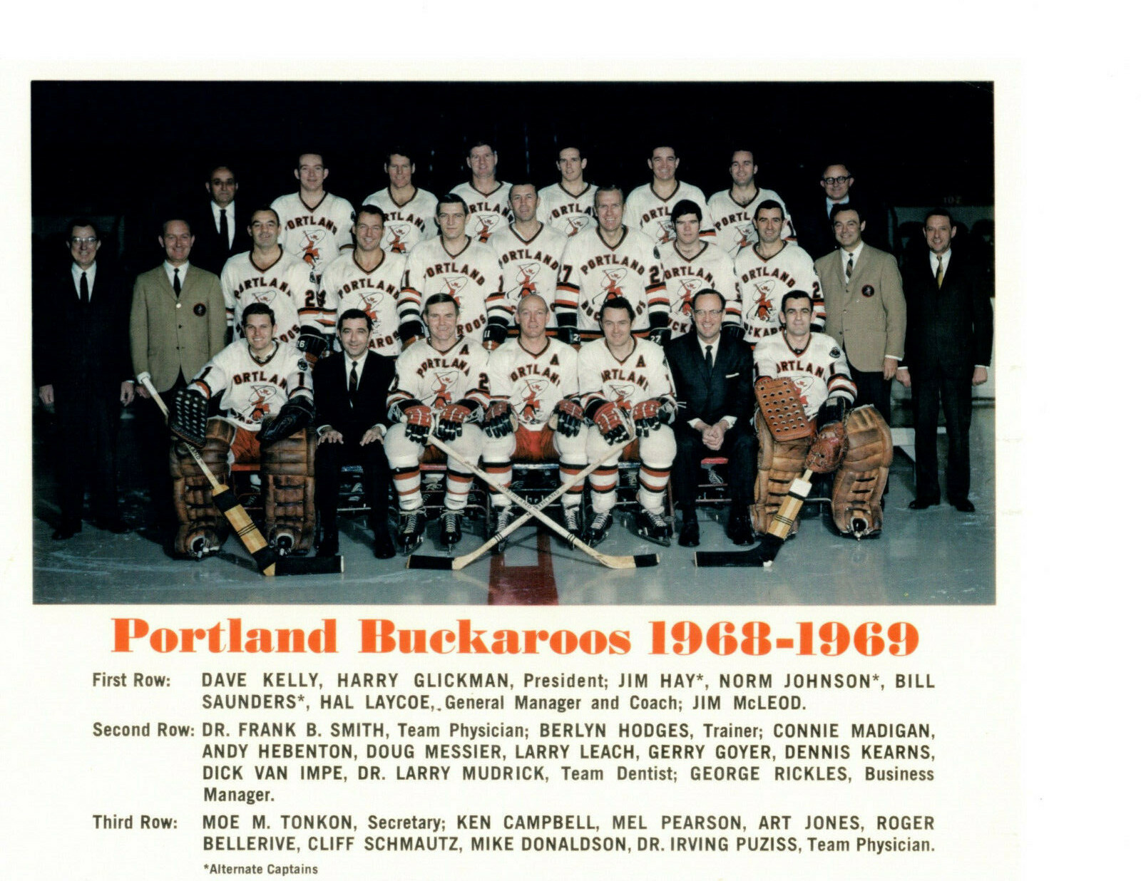 1968 1969 PORTLAND BUCKAROOS 8X10 TEAM PHOTO OREGON WHL USA HOCKEY | eBay