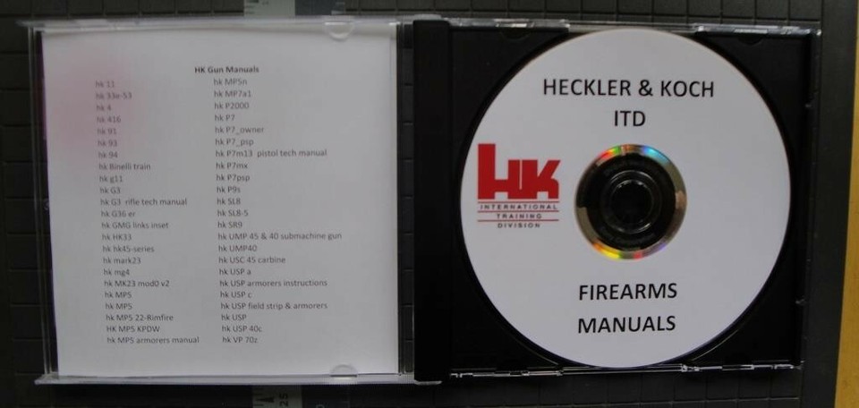 Heckler & Koch ITD (International Training Division) FIREARMS MANUALS ...
