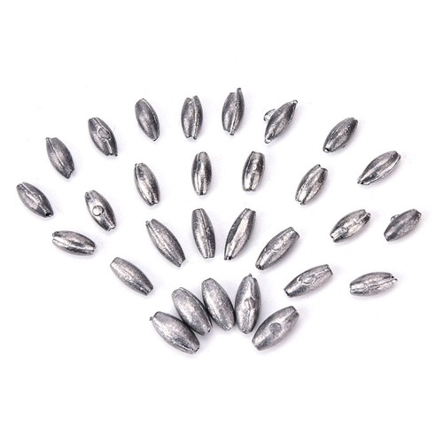 100pcs olive shape lead sinkers pure lead making fishing sink XT | eBay ...