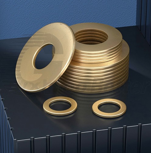 M2 M2.5 M3 M4 M5 M6 M8~M20 Brass Flat Washer Metric General Purpose ...