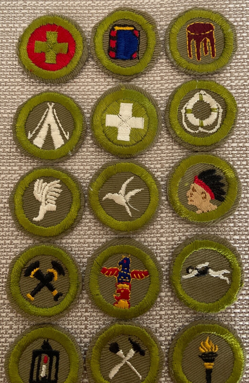 18 Vintage BOY SCOUTS OF AMERICA Merit Badge PATCHES BSA Uniform Award ...