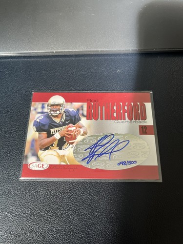 2004 SAGE Auto Red #/500 Rod Rutherford #A36 Rookie Autograph RC | eBay