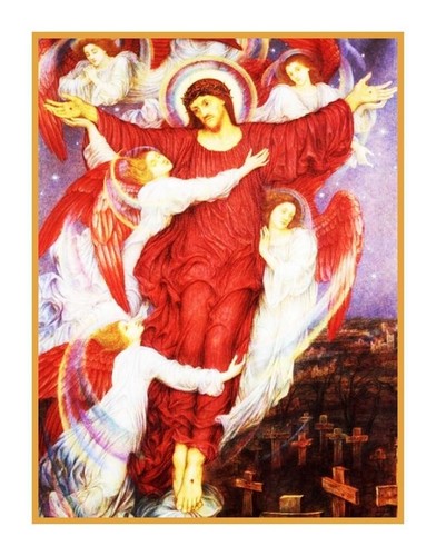 Pre Raphaelite Artist Evelyn De Morgan Red Cross Counted Cross Stitch ...