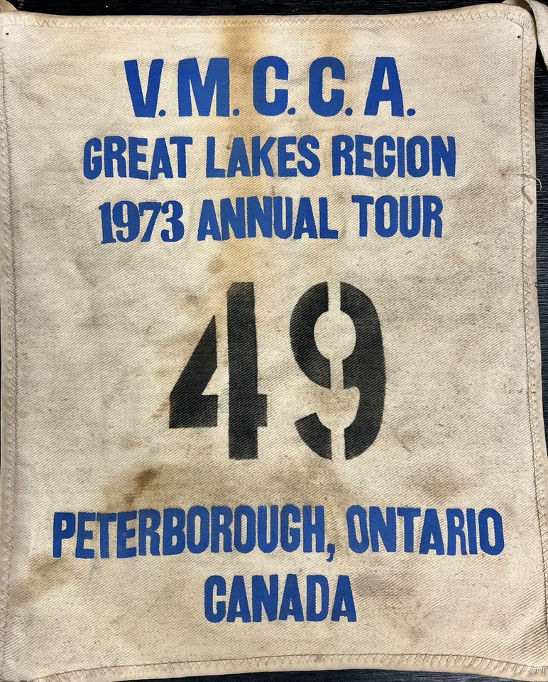 Vintage 1973 VMCCA Car Club Peterborough Ontario Canada Cloth Spare ...
