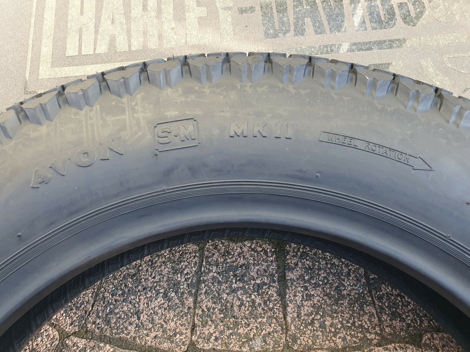 Harley-Davidson WL WLA WLC WLD Flathead Tire Avon MK II MK2 5.00 x 16 ...