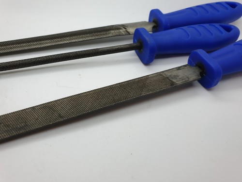 Metall Feile 200 mm Satz 3tlg Rund Halbrundl Set Flach Feilensatz ...