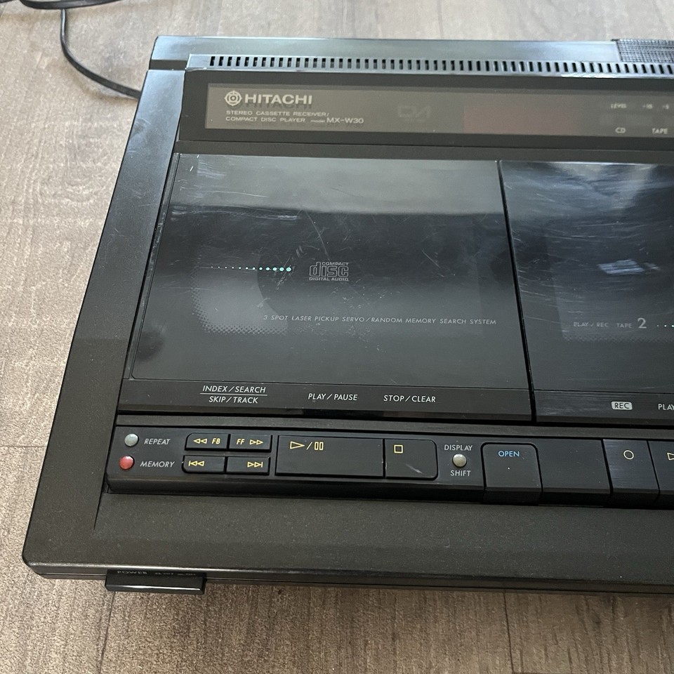 Hitachi OPUS 2 MX-W30 Music centre CD player Tape cassette vintage Rare ...