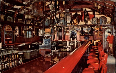 Flying Dutchman Lounge interior Islamorada Florida vintage postcard ...