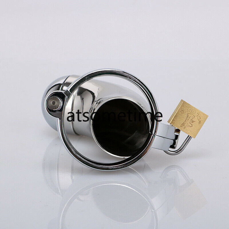 45mm Ring Stainless Steel Male Chastity Belt Cage Binding Lock Device ...