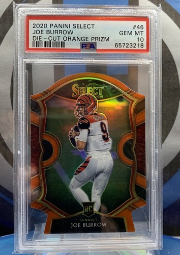 2020 Select Joe Burrow Concourse Orange Die-Cut PSA 10 Bengals | eBay