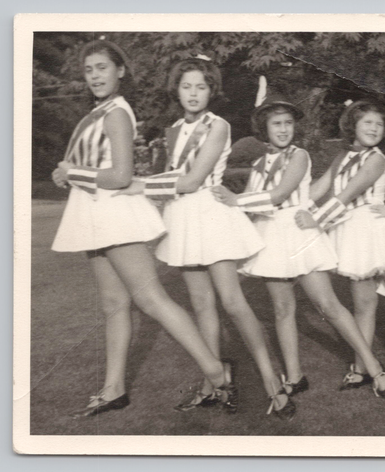 Photo Adorable Little Girl Tap Dancers Girls Team Pose in Single File ...