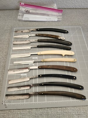 ESTATE 10 antique Straight Edge Razors #401 | eBay