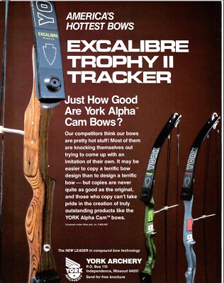 VINTAGE 1983 Excalibre Trophy II Tracker YORK Compound bow Hunting ...