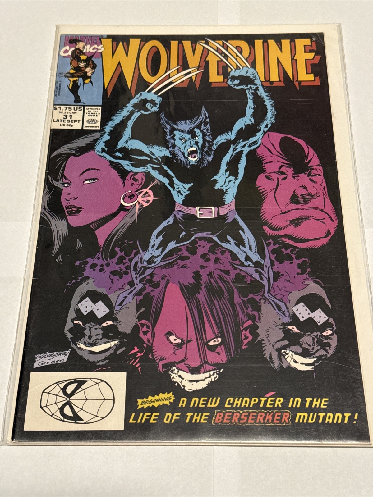 WOLVERINE - MARVEL COMICS #31 Late Sept. 1988 - New Chapter in Life of ...