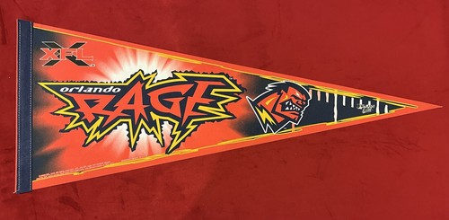 Vintage Orlando Rage XFL 29 Inch Pennant circa 2000 Defunct | eBay