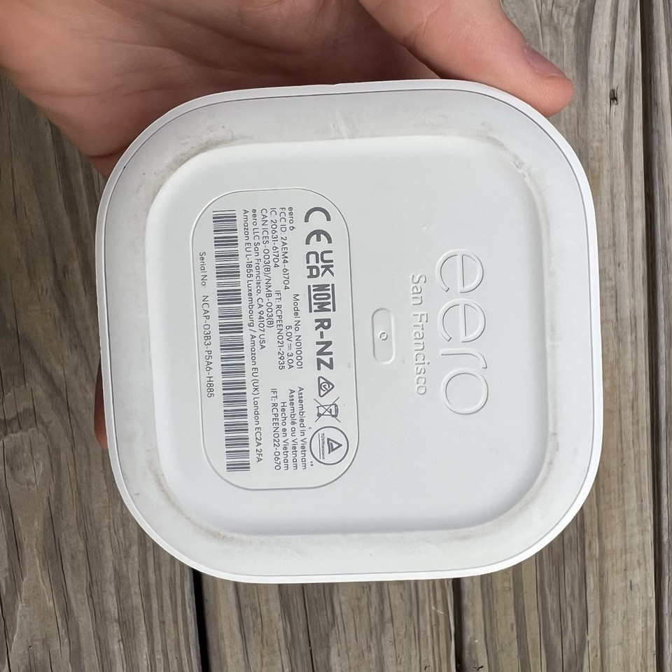 Eero 6 2-Port Dual-Band WiFi Router 900 MBPS N010001 with Mesh Range ...
