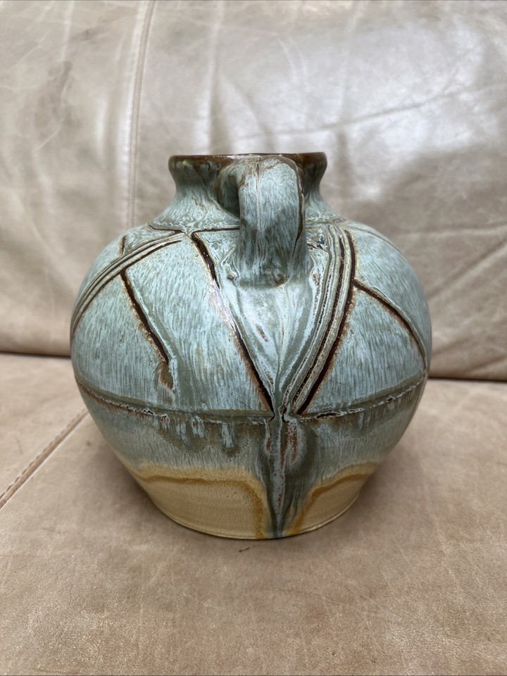 LARGE WESUMA WARE ART POTTERY VASE T W LEMON & SON 20cm Tall Stunning ...