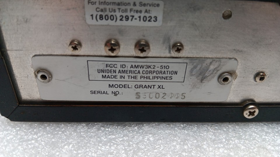 Uniden Grant XL CB Radio 40 Channel W/ Mic, Power Cord [UNTESTED] #99 ...