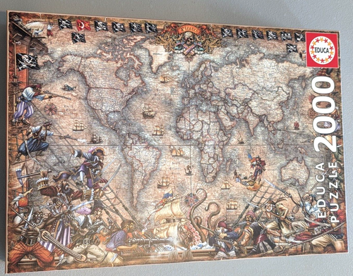 Pirate Map - 2000 Piece Jigsaw Puzzle - Educa - 37.75" x 26.75" - Ages ...