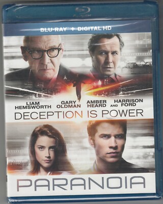 PARANOIA (2013) Blu Ray NEW Sealed Harrison Ford Amber Heard Liam ...
