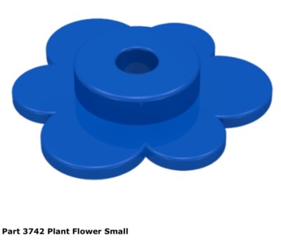 Lego 1x Bkue 3742 Plant Flower Small Vintage 80’s | eBay