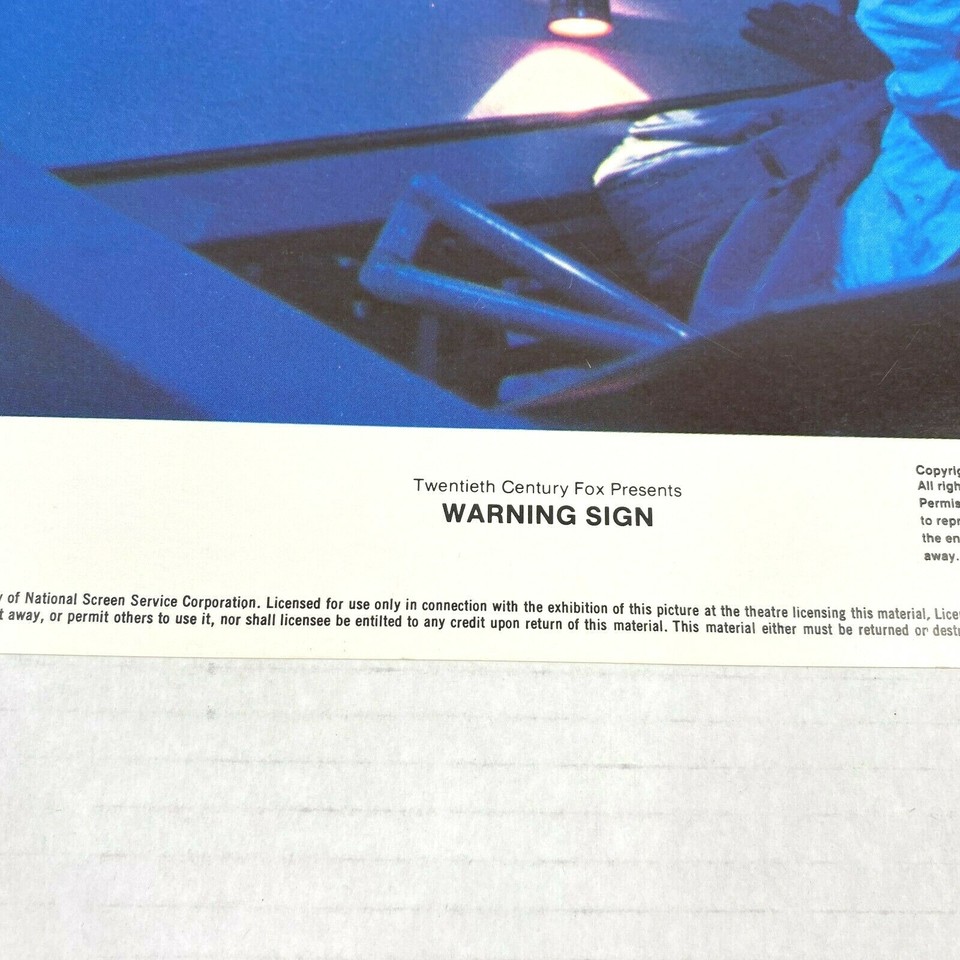 Warning Sign 1982 Lobby Card Movie Poster Sci Fi Horror Sam Waterston ...